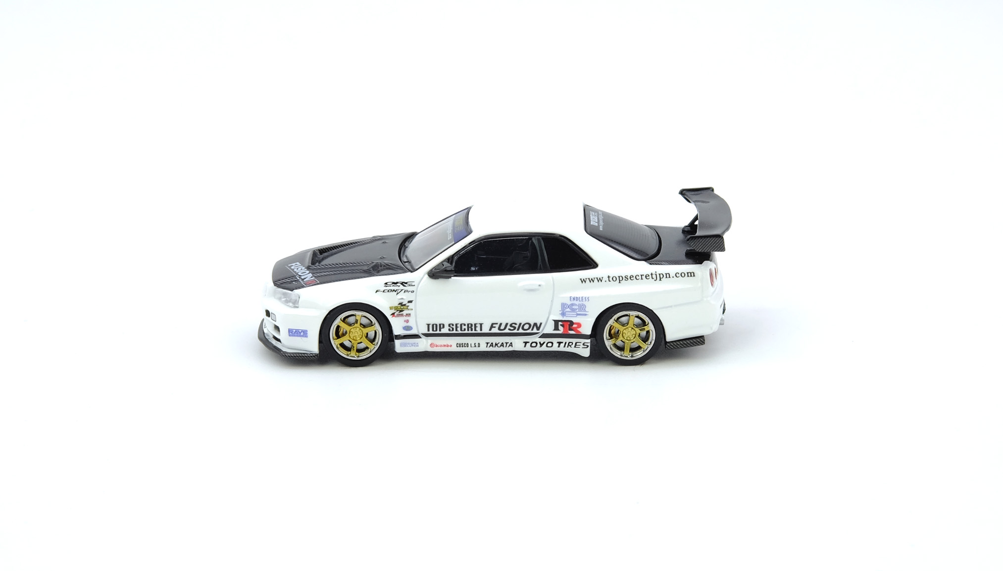 TOP SECRET R34 GT-R White - Inno Models