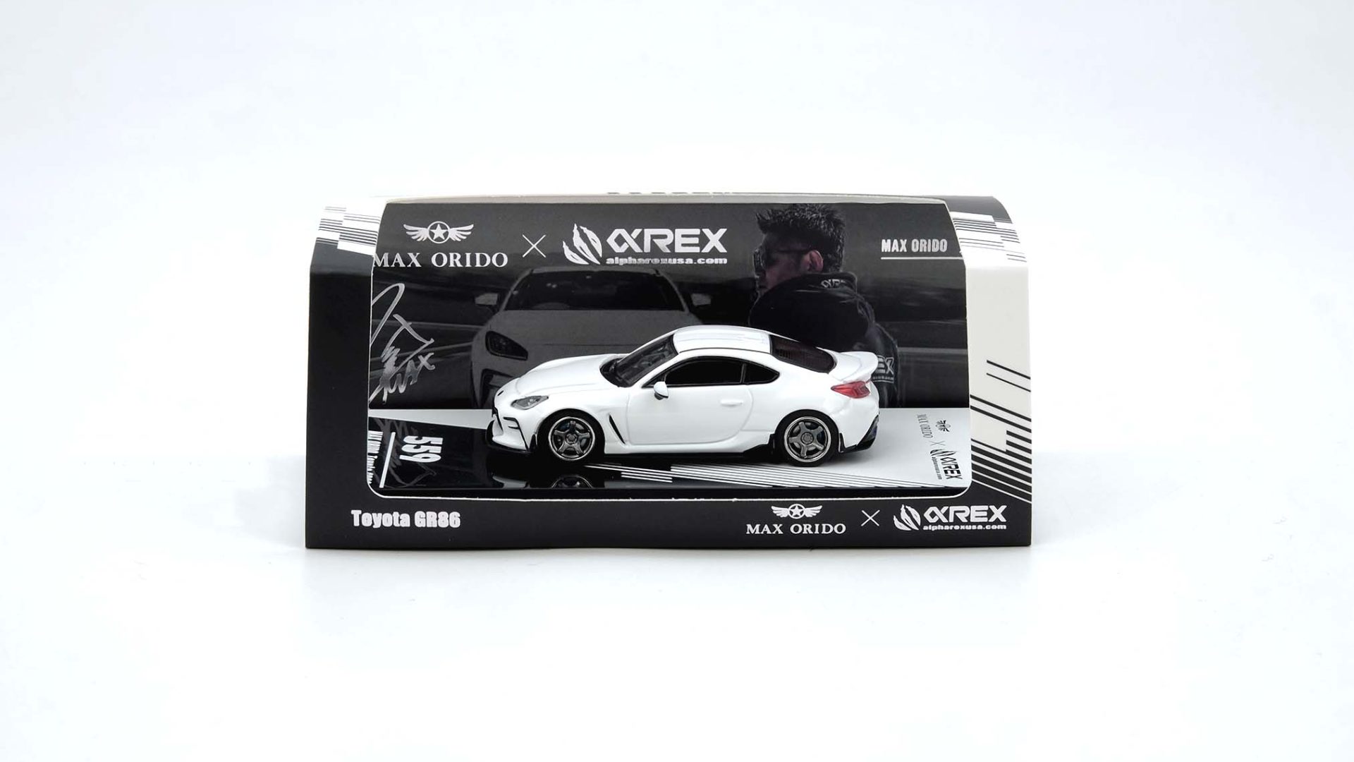 MAX ORIDO X Alpha Rex USA X INNO64 Toyota GR86 "MAX ORIDO" White - Inno ...
