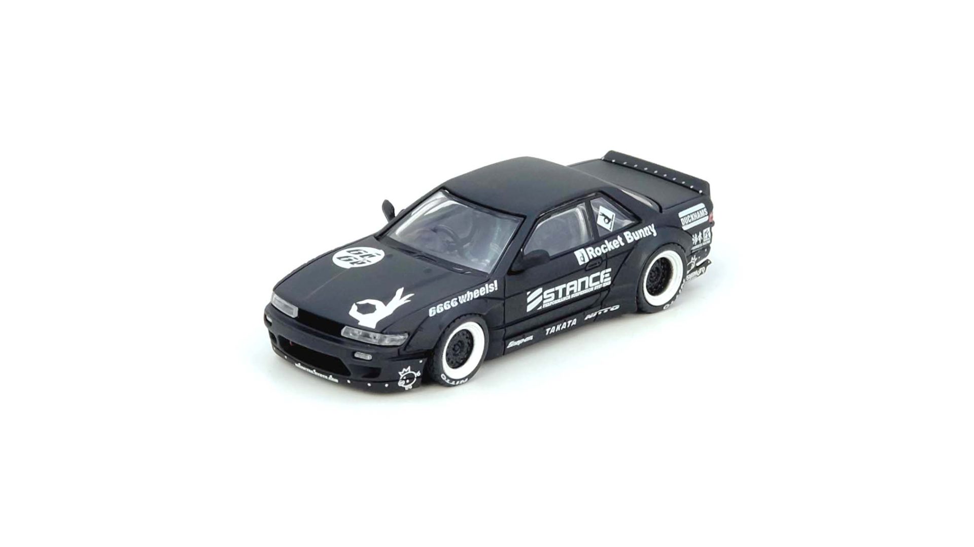 Nissan Silvia S13 Pandem Rocket Bunny (V2) Matt Black - Inno Models